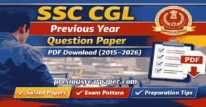 SSC CHSL Previous Year Question Paper PDF Download 2015–2026 ...